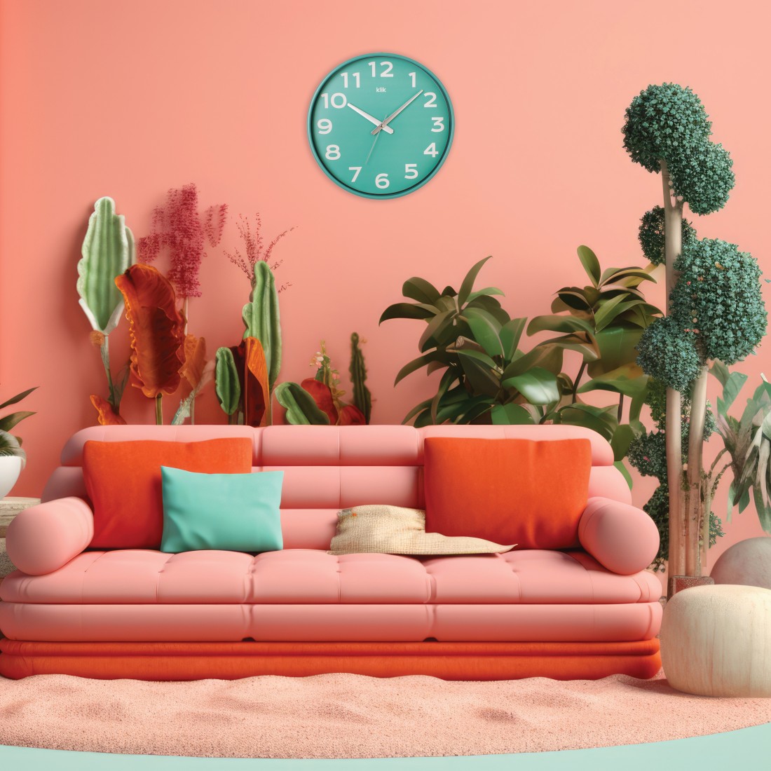 Simplex Joy Yeşil Duvar Saati | Klik